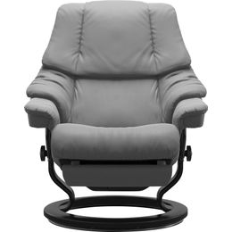 Relaxsessel stressless, B:79cm H:98cm T:78cm, grau, Leder BATICK: BATICK ist ein leicht korrigiertes, durchgefärbtes und genarbtes Möbelleder, bei