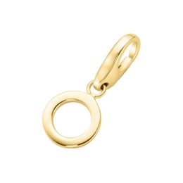 Damen Charm Buchstabe "Buchstabe O, Silber 925", gold, Giorgio Martello MILANO, Silber 925 (Sterlingsilber), Charms