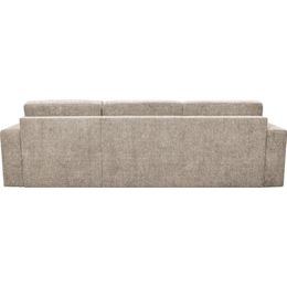 Ecksofa Home Affaire, B:300cm H:85cm T:173cm, braun, 100% Polyester, Wohnzimmer, Sofas, "Roma "L" Dauerschlaffunktion, mit Unterfederung",