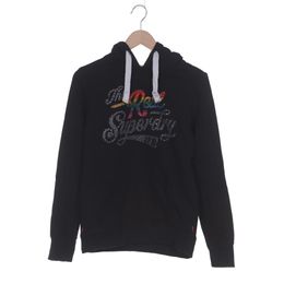 Superdry Damen Kapuzenpullover, schwarz, Gr. 38