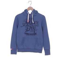 Superdry Damen Kapuzenpullover, blau, Gr. 38