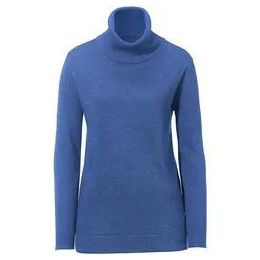 Rollkragen-Pullover Modell Tamara Peter Hahn Seide/Kaschmir blau, 40