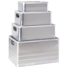 Aufbewahrungsbox "D" Aufbewahrungsboxen 14 l, 29 l, 50 l und 79 l Gr. B/H/T: 26 cm x 19 cm x 38 cm, silberfarben Ordnungsboxen
