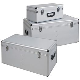 Aufbewahrungsbox "25 l, 65 l und 100 l" Aufbewahrungsboxen Gr. B/H/T: 38 cm x 36 cm x 73 cm, silberfarben Ordnungsboxen