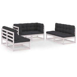 vidaXL - 6-tlg. Garten-Lounge-Set mit Kissen Kiefer Massivholz