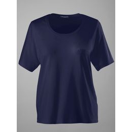 Catamaran Sports Damen Sportshirt mit Stickerei, marine + hellblau, Größe 52/54