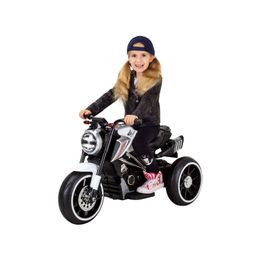 Actionbikes Motors Kindermotorrad Cruiserbike, Motorsound, Bremsautomatik, 36 Watt, 2x 6 Volt, Hartplastikreifen, LED (Weiß)