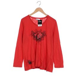 Ulla Popken Damen Langarmshirt, rot, Gr. 46