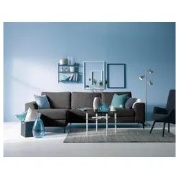 Ecksofa Inosign "Henry" Sofas Gr. B/H/T: 294cm x 84cm x 160cm, Struktur fein, Recamiere links, grau (anthrazit) mit Metallbeinen, in modernem Design