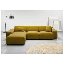 Ecksofa Andas "Glimminge auch in Breitcord, Feincord, Bouclé + Easy care-Bezug" Sofas Gr. B/H/T: 294cm x 71cm x 191cm, Feincord, Recamiere links, grün (pistazie) L-Form, Breite 294, Zierkissen