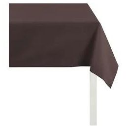 Tischdecke Apelt "4362 Rips - UNI" Gr. 4, braun, B:140cm L:250cm, Polyester, Baumwolle, Tischdecken, UNI-BASIC