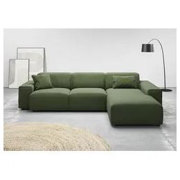 Ecksofa Andas "Glimminge auch in Breitcord, Feincord, Bouclé + Easy care-Bezug" Sofas Gr. B/H/T: 294cm x 71cm x 191cm, Feincord, Recamiere rechts, grün (oliv) L-Form, Breite 294, Zierkissen