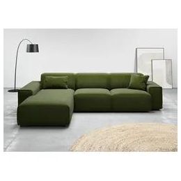 Ecksofa Andas "Glimminge auch in Breitcord, Feincord, Bouclé + Easy care-Bezug", grün (moos), B:294cm H:71cm T:191cm, 95% Polyester, 5% Nylon, Sofas, L-Form, Breite 294, Zierkissen