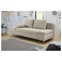 Jockenhöfer Schlafsofa JOCKENHÖFER GRUPPE "Jano" Sofas Gr. B/T: 202cm x 103cm, Cord, grau (grau, beige) klassisches Schlafsofa mit individuell, verstellbaren Armlehnen