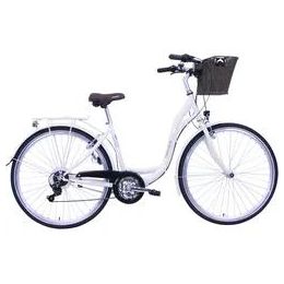 Cityrad FASHION LINE "21-Gang Citybike" Fahrräder Gr. 46cm, 28 Zoll (71,12cm), beige (creme + creme)