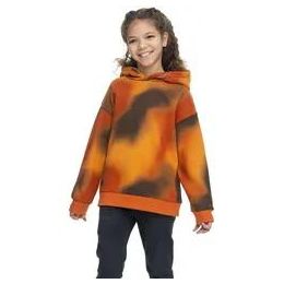 Sweater Ragwear "Elinka Ombre" Gr. 128, rot (feuerrot) Mädchen Sweatshirts stylisches Sweatshirt mit coolem Muster