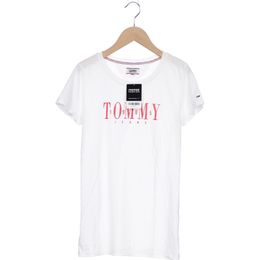 Tommy Jeans Damen T-Shirt, weiß, Gr. 38