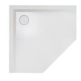 Hoesch Muna Mineralguss-5-Eck-Duschwanne 4219.010 90 x 90 x 3 cm, weiß, aus Solique, Antirutsch