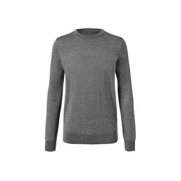 Tchibo Merino-Pullover mit Rundhalsausschnitt - Grau/Meliert - Gr.: XXL