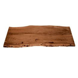 Tischplatte Baumkante Akazie Nussbaum 180 x 60 cm CURT