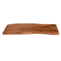 Tischplatte Baumkante Akazie Nussbaum 100 x 40 cm CURTIS