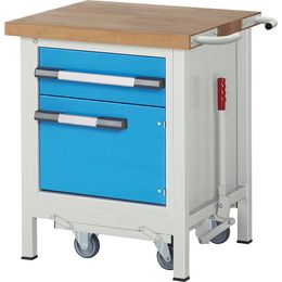 Fahr- und absenkbare Werkbank, Gestellbauweise Serie 8000 eurokraft pro