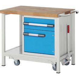 Fahr- und absenkbare Werkbank, Gestellbauweise Serie 8000 eurokraft pro