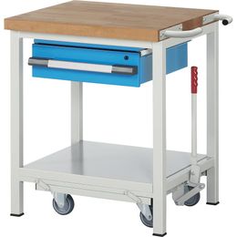 Fahr- und absenkbare Werkbank, Gestellbauweise Serie 8000 eurokraft pro