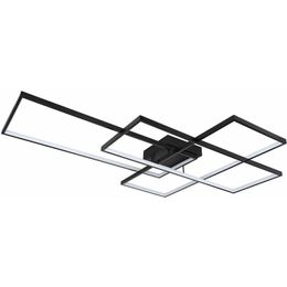 etc-shop - Deckenlampe Wohnzimmer led Deckenleuchte dimmbar mit Fernbedienung Tageslichtlampe Decke, schwarz, led 80W 2800Lm 3000-6000K, LxBxH