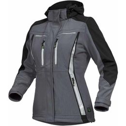 Leibwächter Damen Sommer-Softshell Jacke flxds Gr. 48 grau/schwarz - Leibwächter