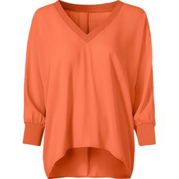 Heine Damen Schlupfbluse mit Fledermaus&auml;rmel orange Gr&ouml;&szlig;e 36