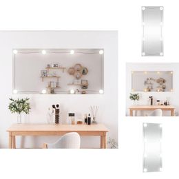 vidaXL Spiegel - Living Wandspiegel mit LED-Leuchten 50x100 cm Glas Rechteckig