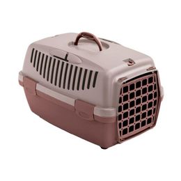 Gulliver 1 Transportbox (für Katzen, 48x32x31cm, pink/braun) - Kerbl