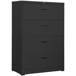 vidaXL - Aktenschrank Anthrazit 90x46x134 cm Stahl