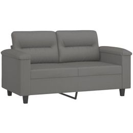 vidaXL - 2-Sitzer-Sofa Dunkelgrau 120 cm Mikrofasergewebe