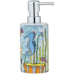 Seifenspender Rollin'Art Ocean Life, Nachfüllbar, 360 ml, Blau, Keramik blau - blau - Wenko