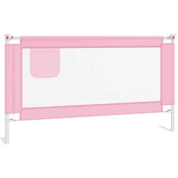 vidaXL - Kleinkind-Bettschutzgitter Rosa 150x25 cm Stoff