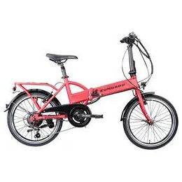 Zündapp E-Bike ZÜNDAPP "Z101" E-Bikes Gr. 37cm, 20 Zoll (50,80cm), rot Pedelec, Elektrofahrrad für Damen u. Herren