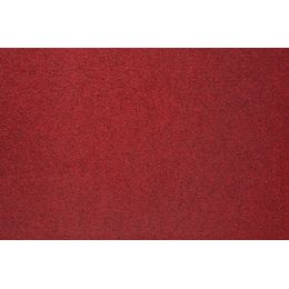 ANDIAMO Teppichboden "Velours Sina" Teppiche Uni Farben, Breite 400 cm, strapazierfähig, pflegeleicht, Wohnzimmer Gr. B/L: 400 cm x 400 cm, 9 mm, 1 St., rot (bordeau) Teppichboden