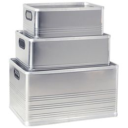 Aufbewahrungsbox "B" Aufbewahrungsboxen 29 l, 50 l und 79 l Gr. B/H/T: 32 cm x 23,5 cm x 46 cm, silberfarben Ordnungsboxen
