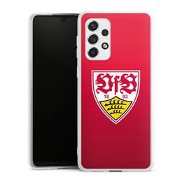 DeinDesign Galaxy A33 5G Handy Silikon H&uuml;lle Case transparent Handyh&uuml;lle Vfb Stuttgart Official Licensed Product Logo Silikon Case