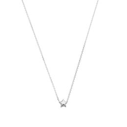 SCHOSCHON Kette mit Anhänger Stern Halskette 925 Silber Mini, Sternanhänger, silberfarben
