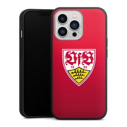 DeinDesign iPhone 13 Pro Handy Premium Silikon H&uuml;lle Handyh&uuml;lle schwarz Case Logo Official Licensed Product Vfb Stuttgart Silikon Premium Case