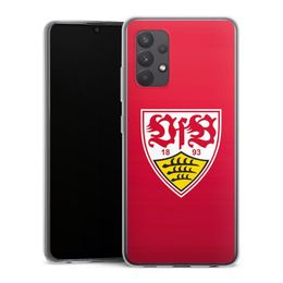 DeinDesign Galaxy A32 4G Handy Silikon H&uuml;lle Case transparent Handyh&uuml;lle Logo Official Licensed Product Vfb Stuttgart Silikon Case