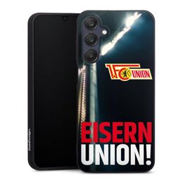 DeinDesign Galaxy A25 5G Handy Premium Silikon H&uuml;lle Handyh&uuml;lle schwarz Case Soccer Merchandise 1. Fc Union Berlin Silikon Premium Case