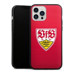 DeinDesign iPhone 13 Pro Max Handy Silikon H&uuml;lle Case schwarz Handyh&uuml;lle Logo Official Licensed Product Vfb Stuttgart