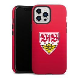 DeinDesign iPhone 13 Pro Max Handy Panzer Handyh&uuml;lle robuste Outdoor H&uuml;lle Schutzh&uuml;lle matt Logo Official Licensed Product Vfb Stuttgart Tough Case