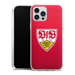 DeinDesign iPhone 13 Pro Max Handy Silikon H&uuml;lle Case transparent Handyh&uuml;lle Logo Official Licensed Product Vfb Stuttgart Silikon Case