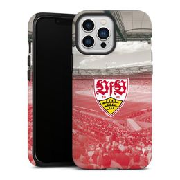 DeinDesign iPhone 13 Pro Max Handy Panzer Handyh&uuml;lle robuste Outdoor H&uuml;lle Schutzh&uuml;lle matt Stadium Vfb Stuttgart Official Licensed Product Tough Case