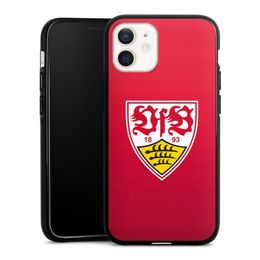 DeinDesign iPhone 12 mini Handy Silikon H&uuml;lle Case schwarz Handyh&uuml;lle Vfb Stuttgart Official Licensed Product Logo